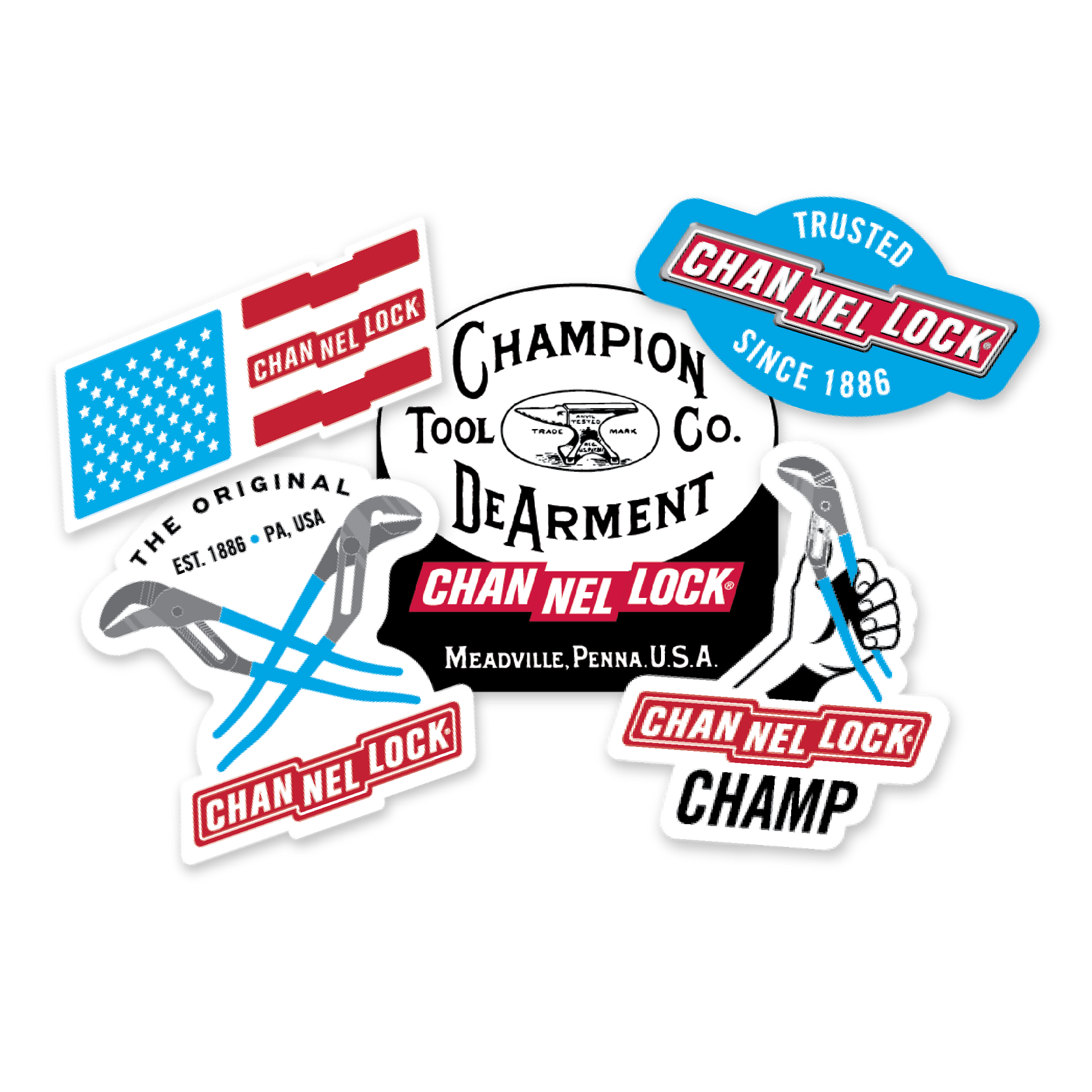 CHANNELLOCK Sticker Decal Pack – CHANNELLOCK®
