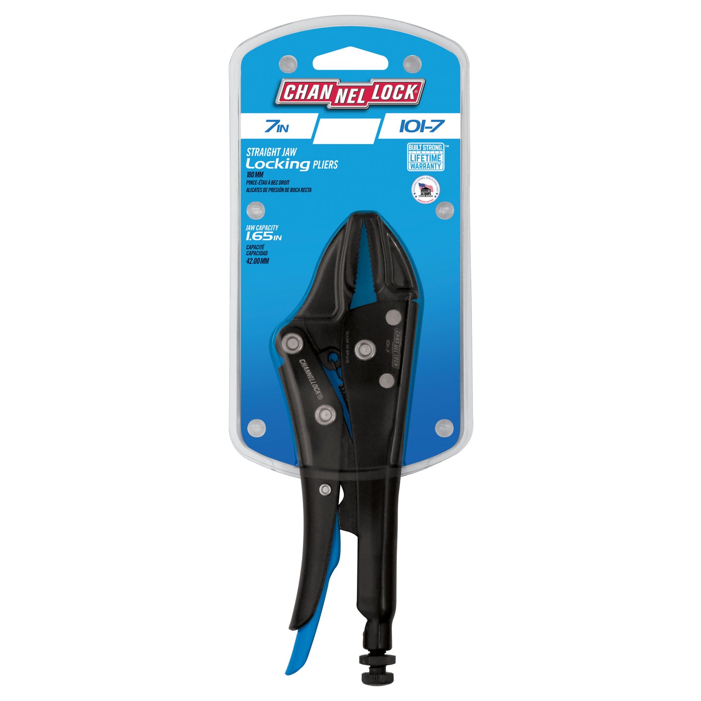 101-7 7-inch Straight Jaw Locking Pliers | Shop CHANNELLOCK®
