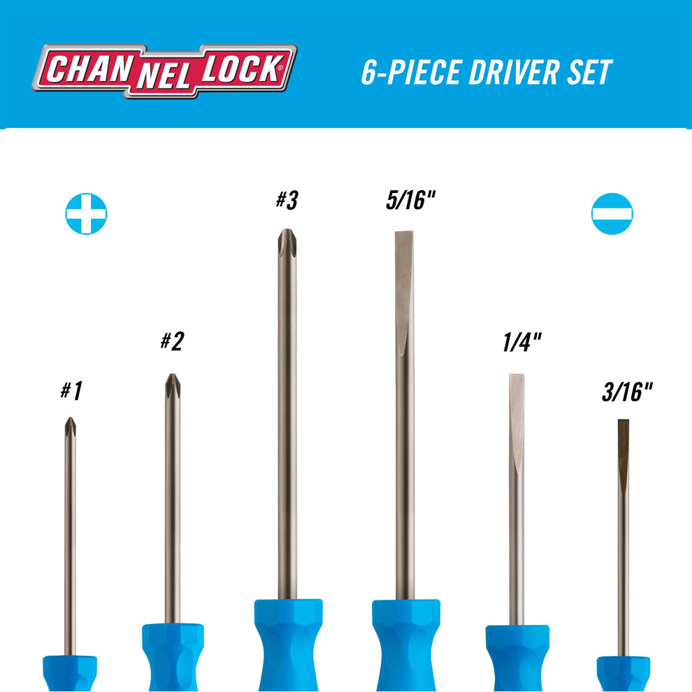 SD-6H 6pc Standard Screwdriver Set | Shop CHANNELLOCK®