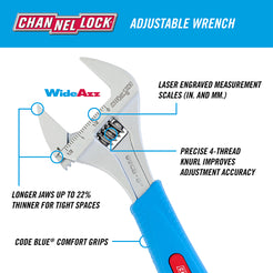 8-inch Adjustable Wrench | Shop CHANNELLOCK®